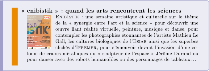 ENIB : culture et art